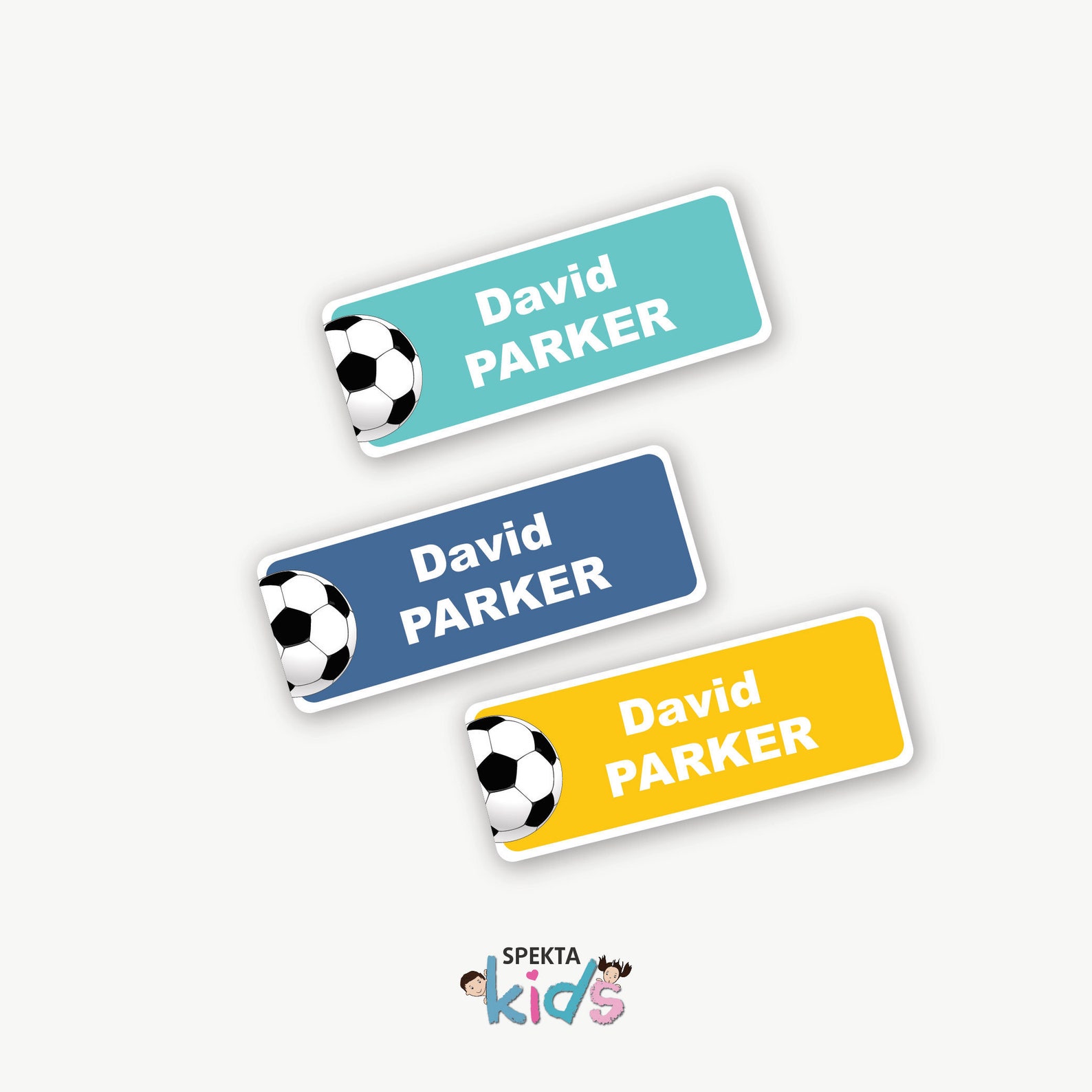Soccer Name Labels, Soccer Ball - Etsy
