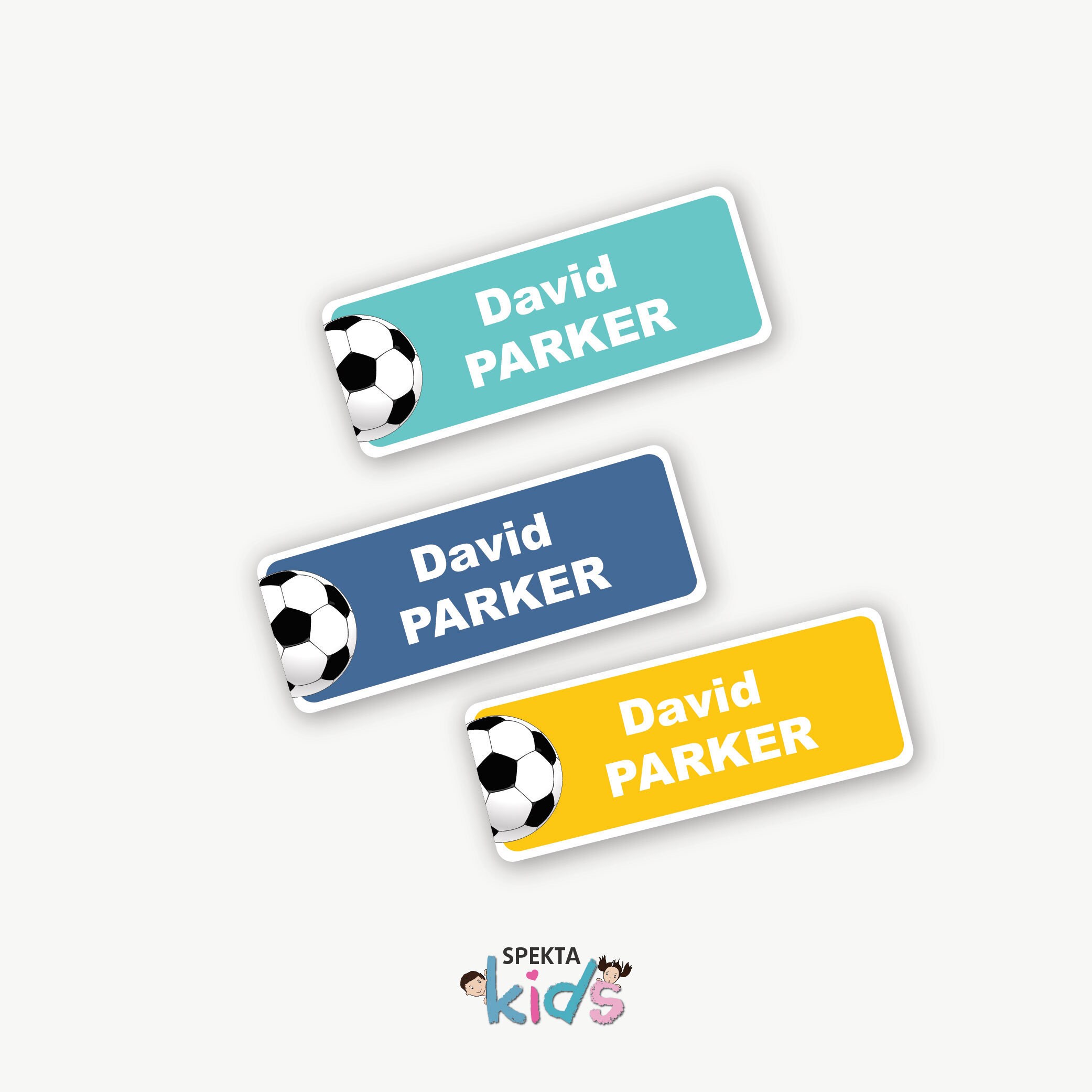 Soccer Name Labels, Soccer Ball - Etsy