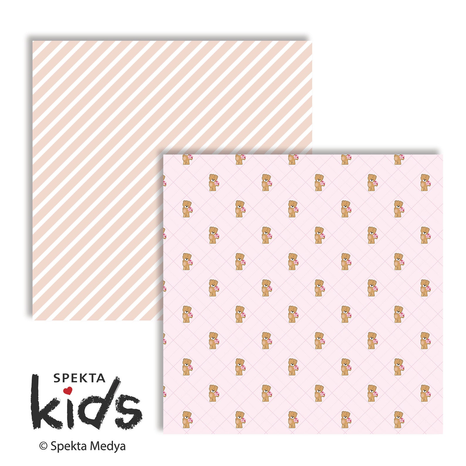 Pink Teddy Bear Theme, Seamless Digital Paper - Etsy
