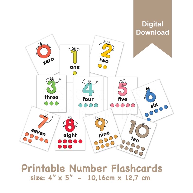Printable Number Flashcards 0-10, Printable Coloring Number Flashcards ...