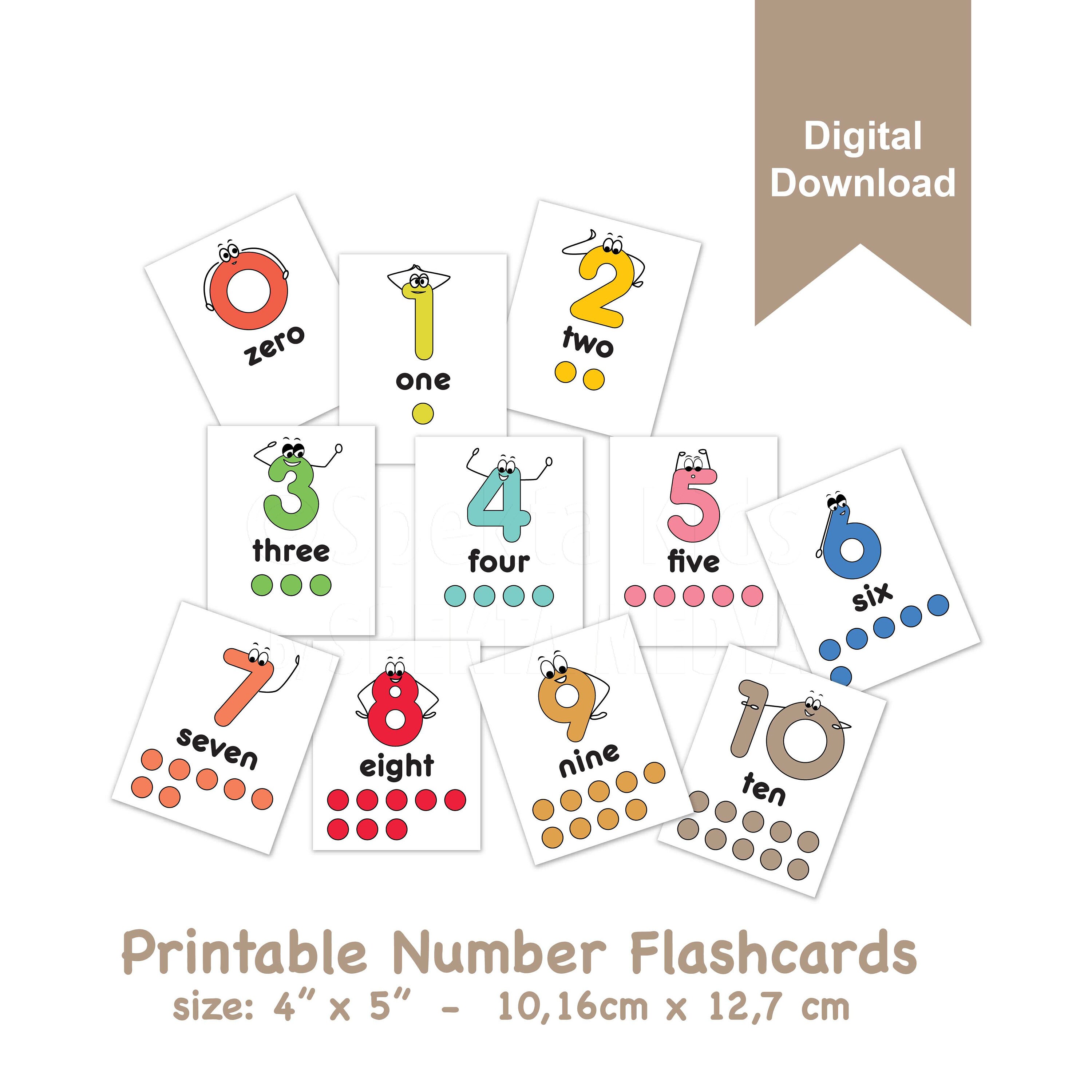 Printable Number Flashcards 0-10, Printable Coloring Number Flashcards ...