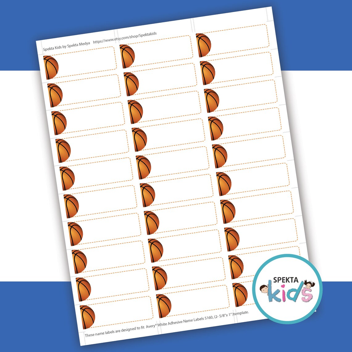 Custom Basketball Name Labels, Personalized Name Labels - Etsy