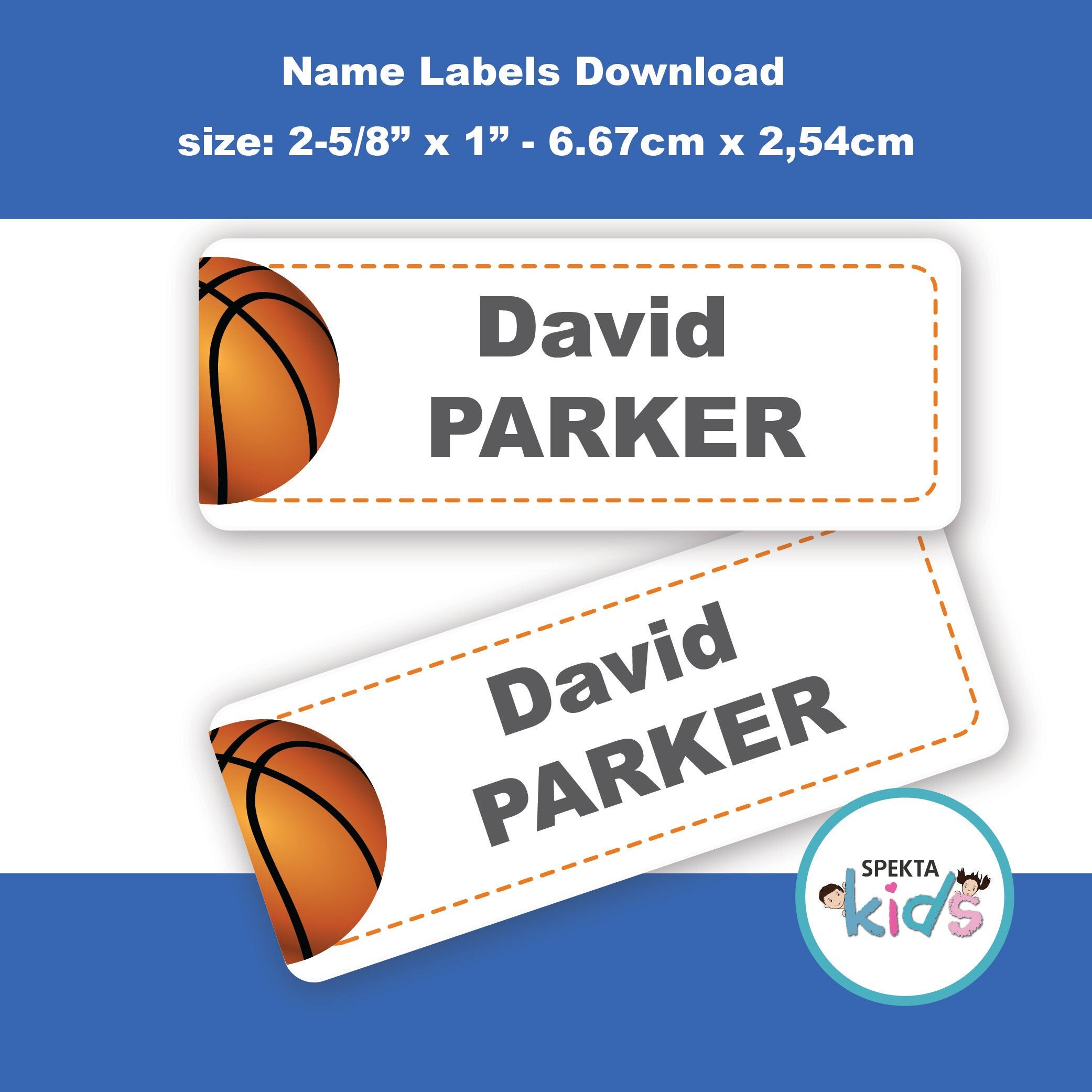 Custom Basketball Name Labels, Personalized Name Labels - Etsy
