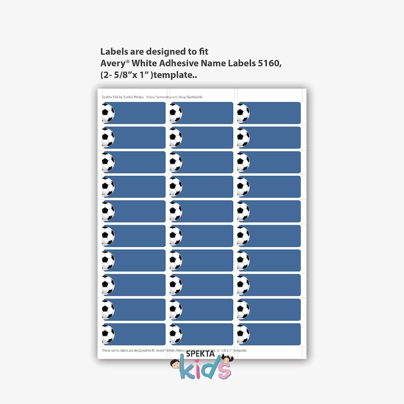 Soccer Name Labels, Soccer Ball - Etsy