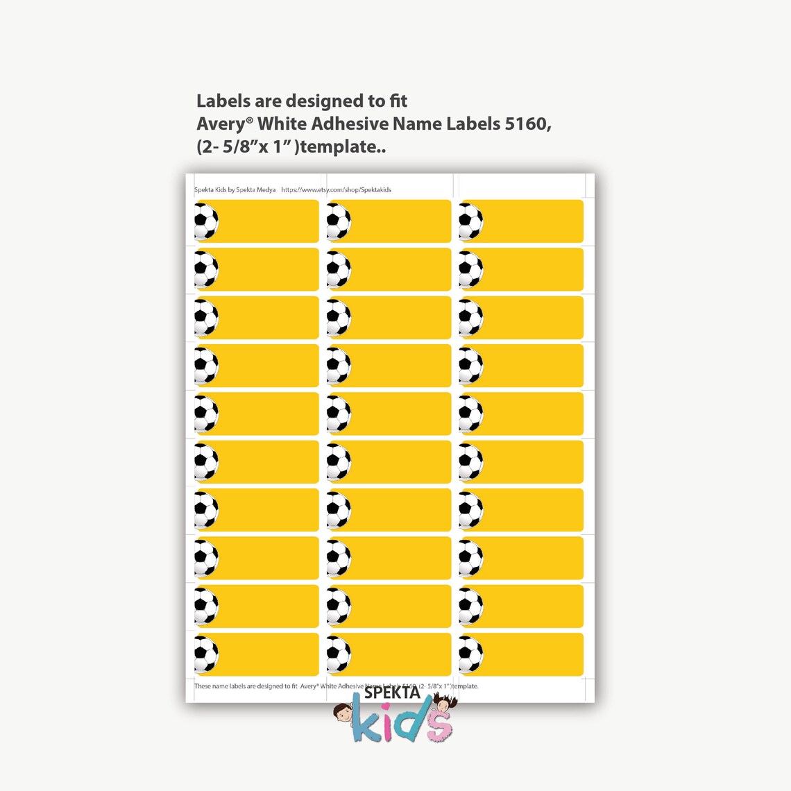 Soccer Name Labels, Soccer Ball - Etsy