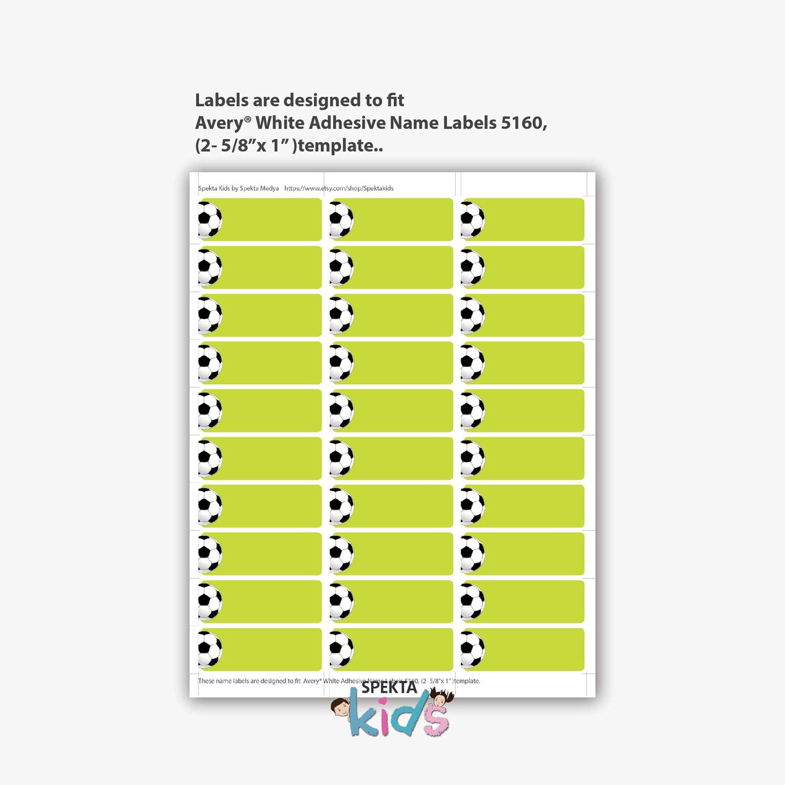 Soccer Name Labels, Soccer Ball - Etsy