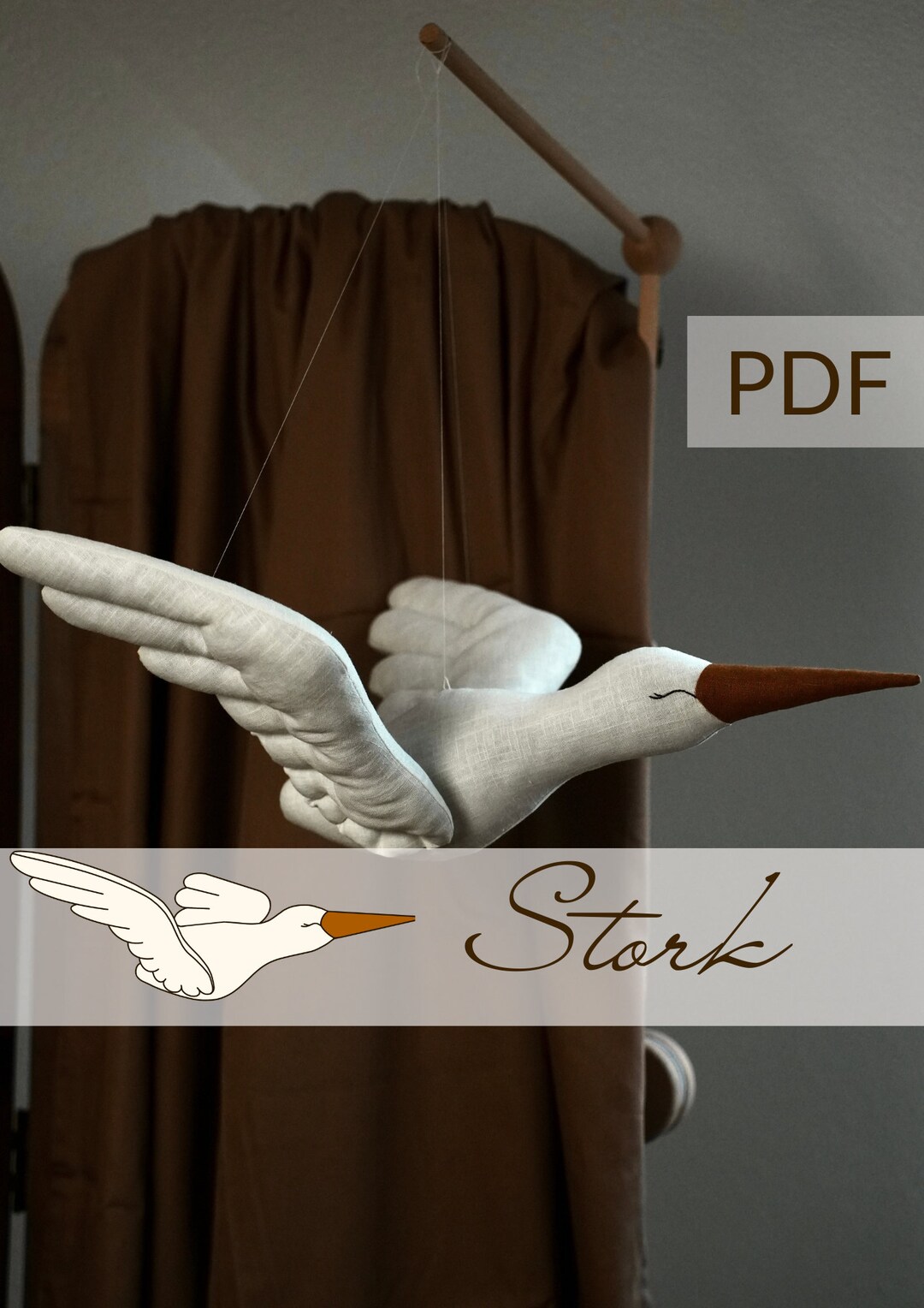 Stork PDF Pattern and Tutorial, Eco Toy Sewing Pattern, Stuffed Animal Pattern, Easy Pattern - Etsy