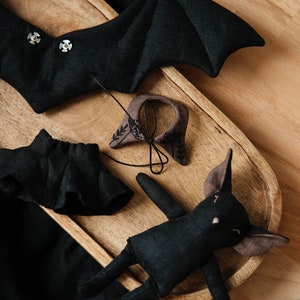 Halloween Bat Plush Sewing Pattern PDF (13 Cm) — Stuffed Animal Bat ...