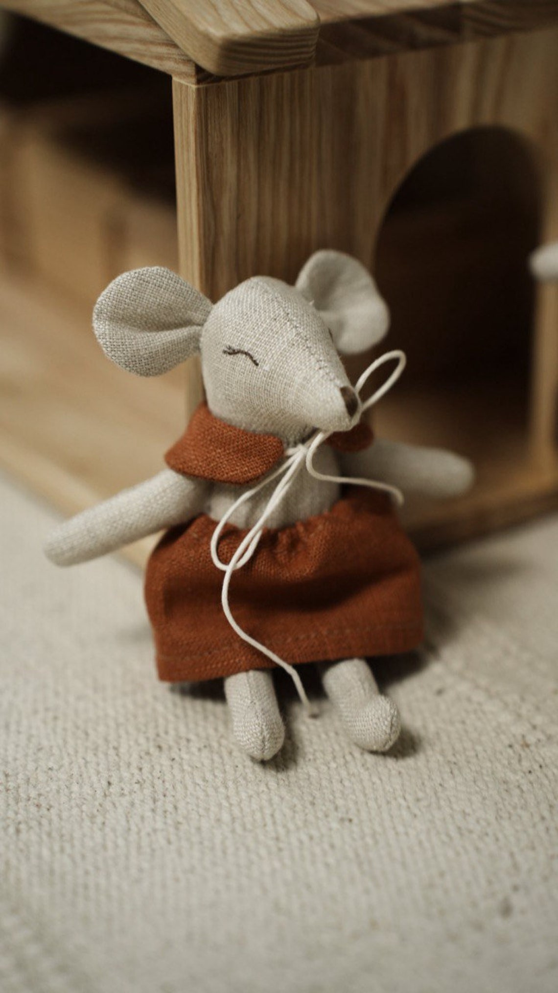 Linen Stuffed Soft Toys Family of Mice , Mouse PDF, Sewing Pattern and ...