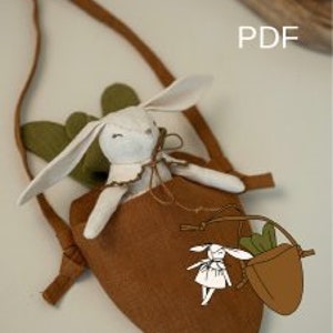 Rabbit With Bag PDF Pattern and Tutorial, Eco Toy Sewing Pattern ...