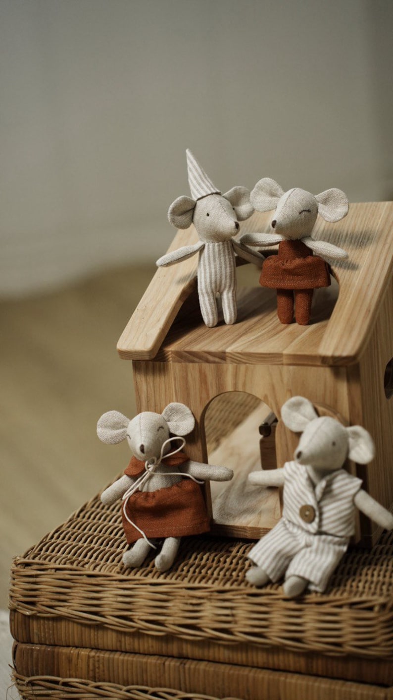 Mouse Sewing Pattern 5.11"(13.5cm) and 3.9"(10cm) PDF Tutorial, Mice ...