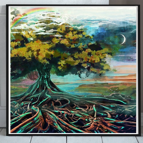 Tree of Life Wall Art Spiritual Art Decor Sacred Tree of | Etsy