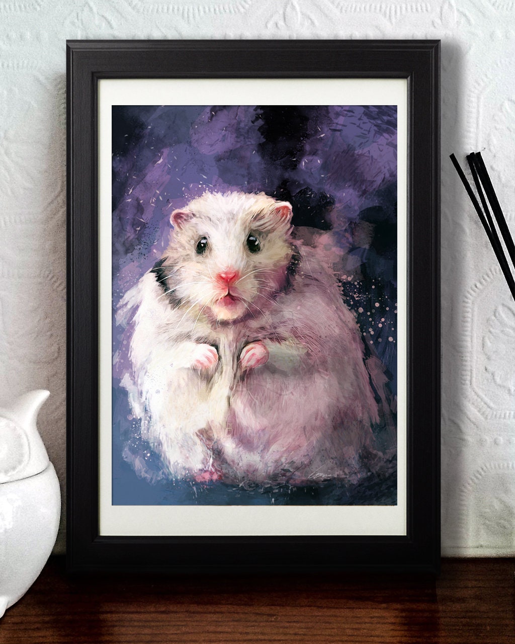 Hamster Print Syrian Hamster Art Painting Print Hamster - Etsy UK
