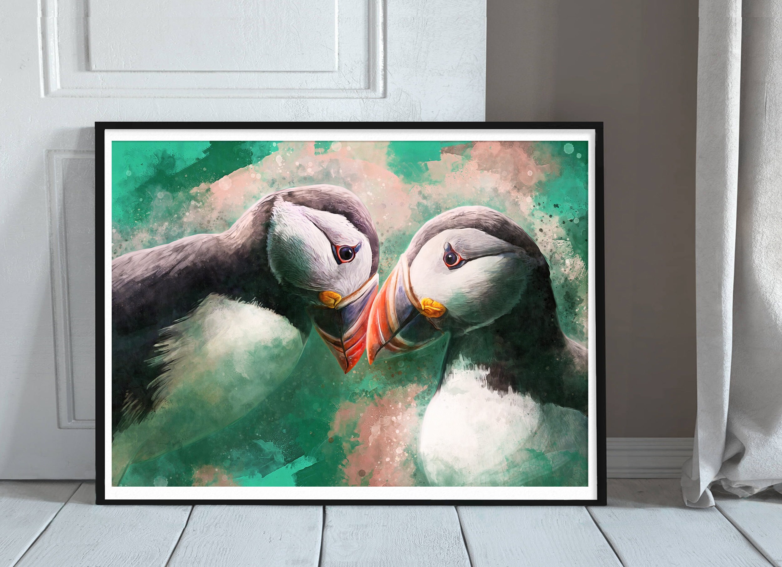 Puffin Art Puffin Gifts Puffin Painting Print Puffin - Etsy