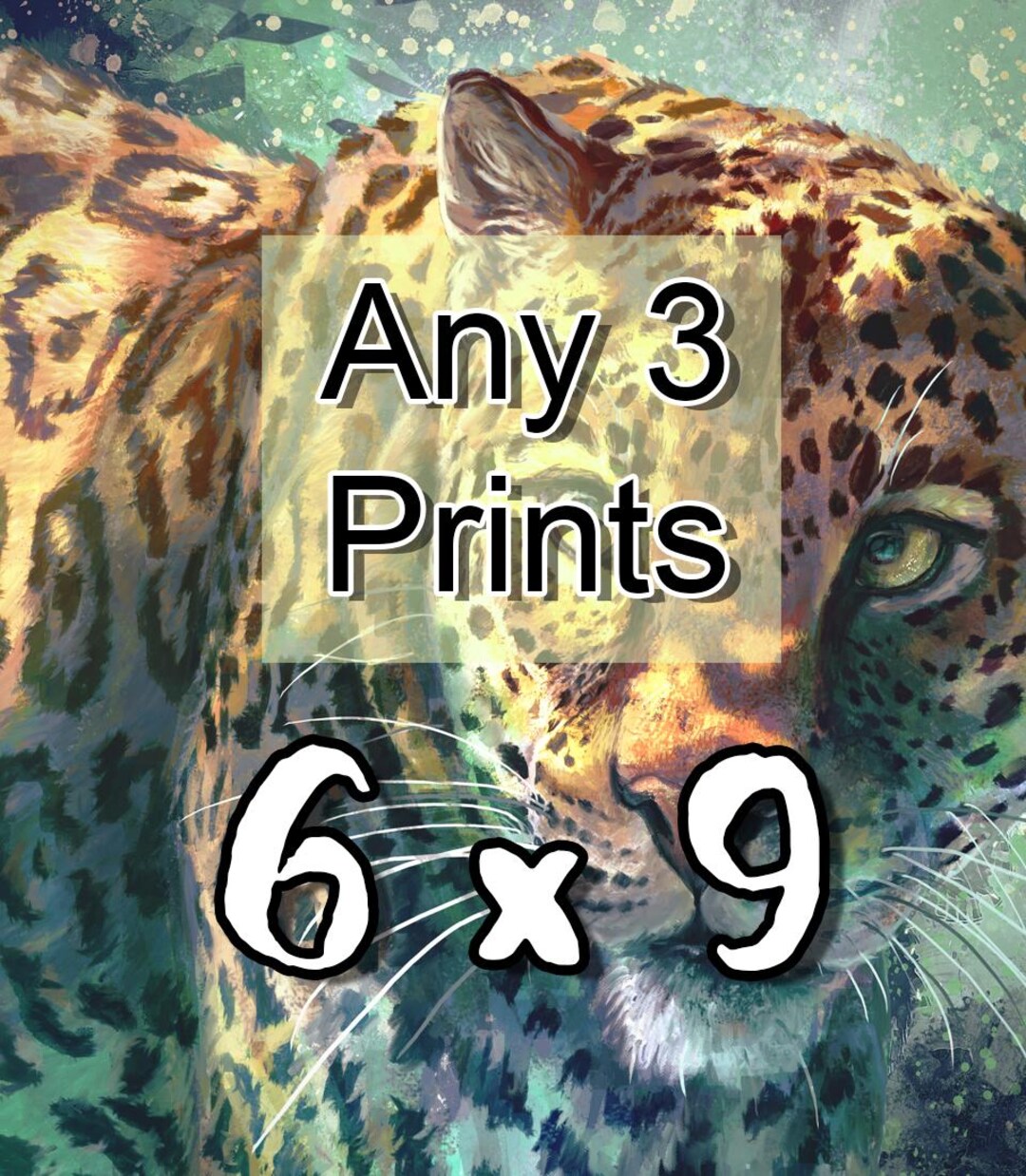Set of 3 6x9 Paper Prints - Hand-painted Animal & Fantasy Art ...
