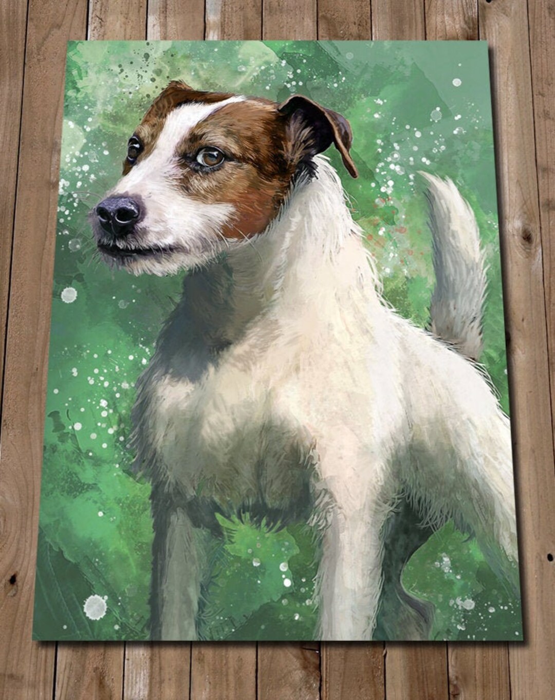 Jack Russell Art Print - Jack Russell Terrier Parsons Rough Smooth Coat ...
