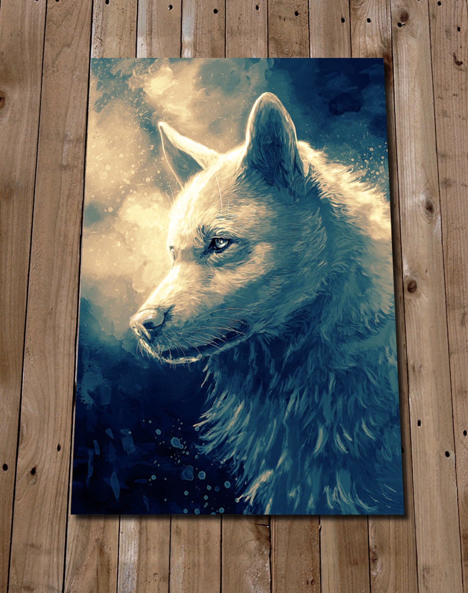 Wolf Gifts Wolf Art Print Wolf Painting Print Wolf Decor - Etsy