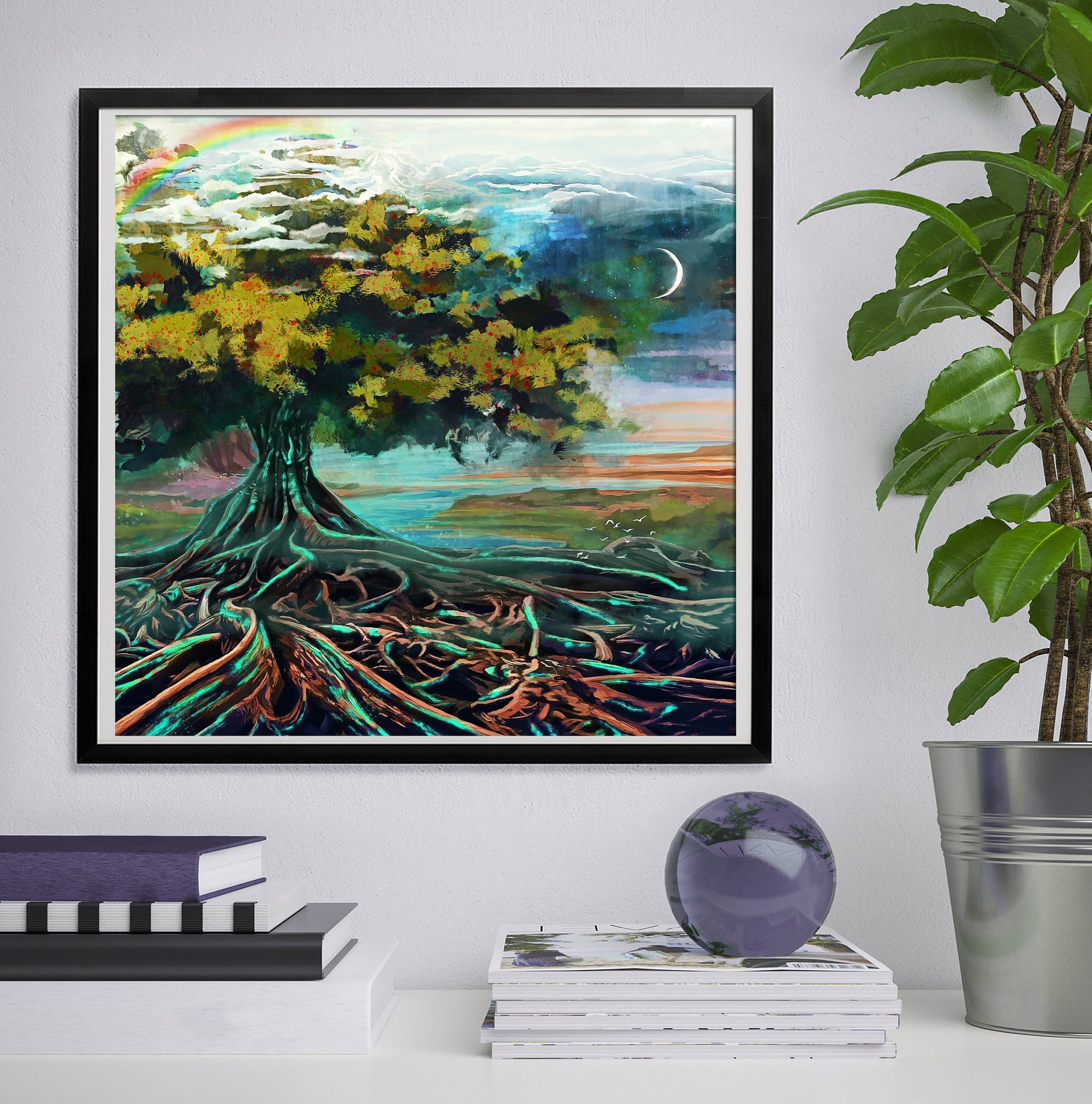 Tree of Life Wall Art Spiritual Art Decor Sacred Tree of | Etsy