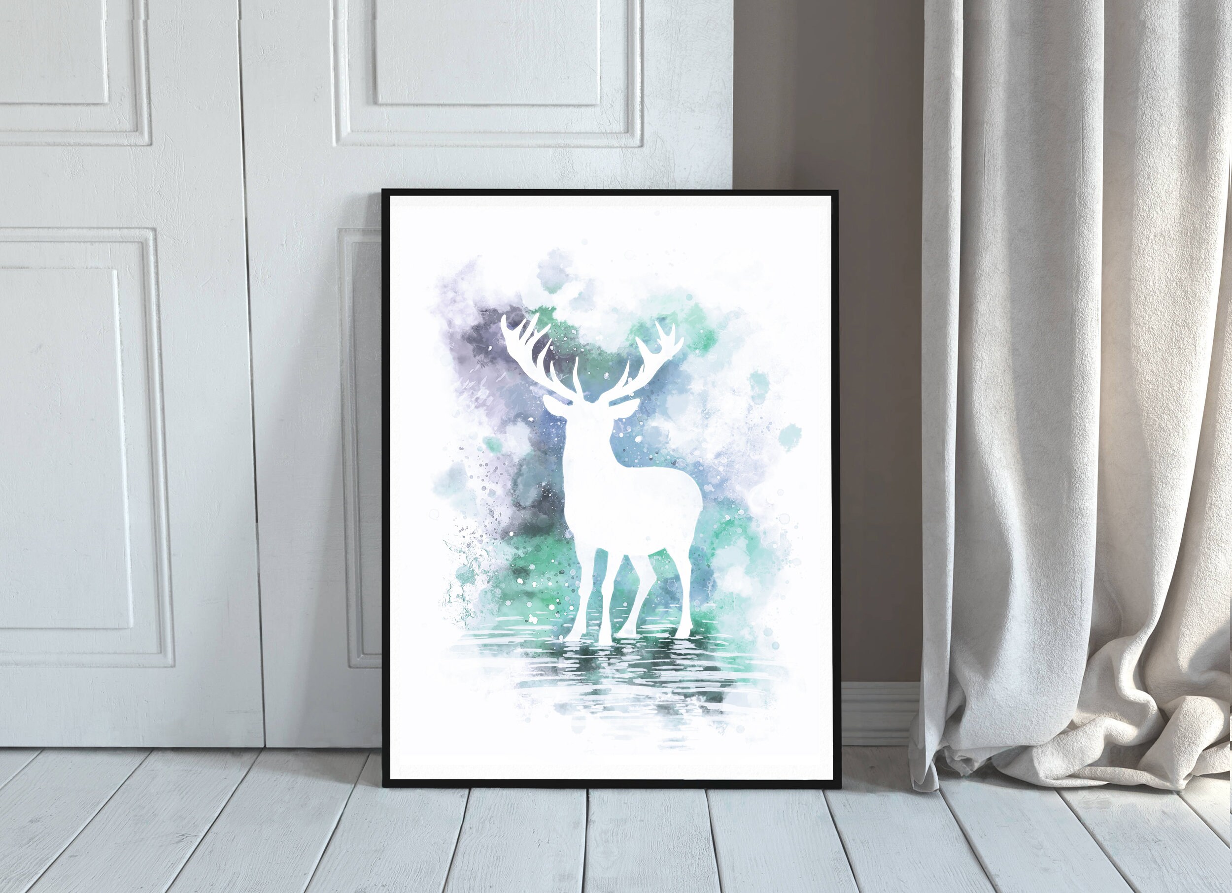 Stag Art Print Stag Print Poster Stag Decor Deer Art | Etsy