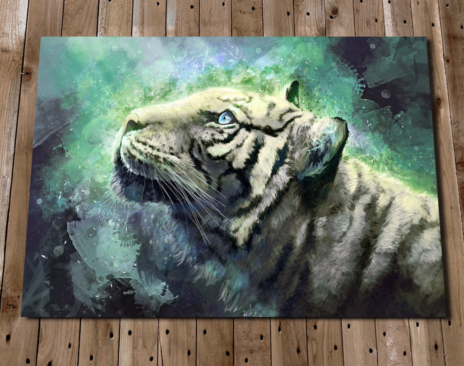 Tiger Print Tiger Art Hope Big Cat Painting Tiger Picture Illustration ...