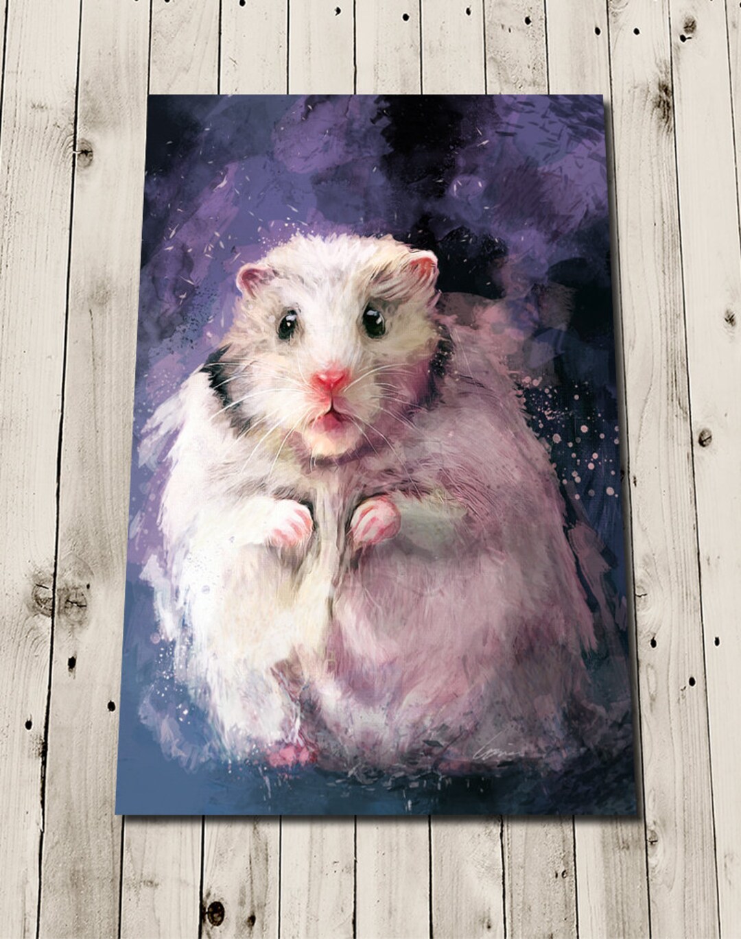 Hamster Print - Syrian Hamster Art Painting Print - Hamster Gift ...