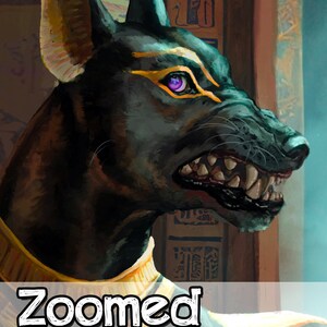 Anubis Painting Egyptian Mythology Ancient Egypt Gods Anput Jackal Tomb Guardians Mythological ...