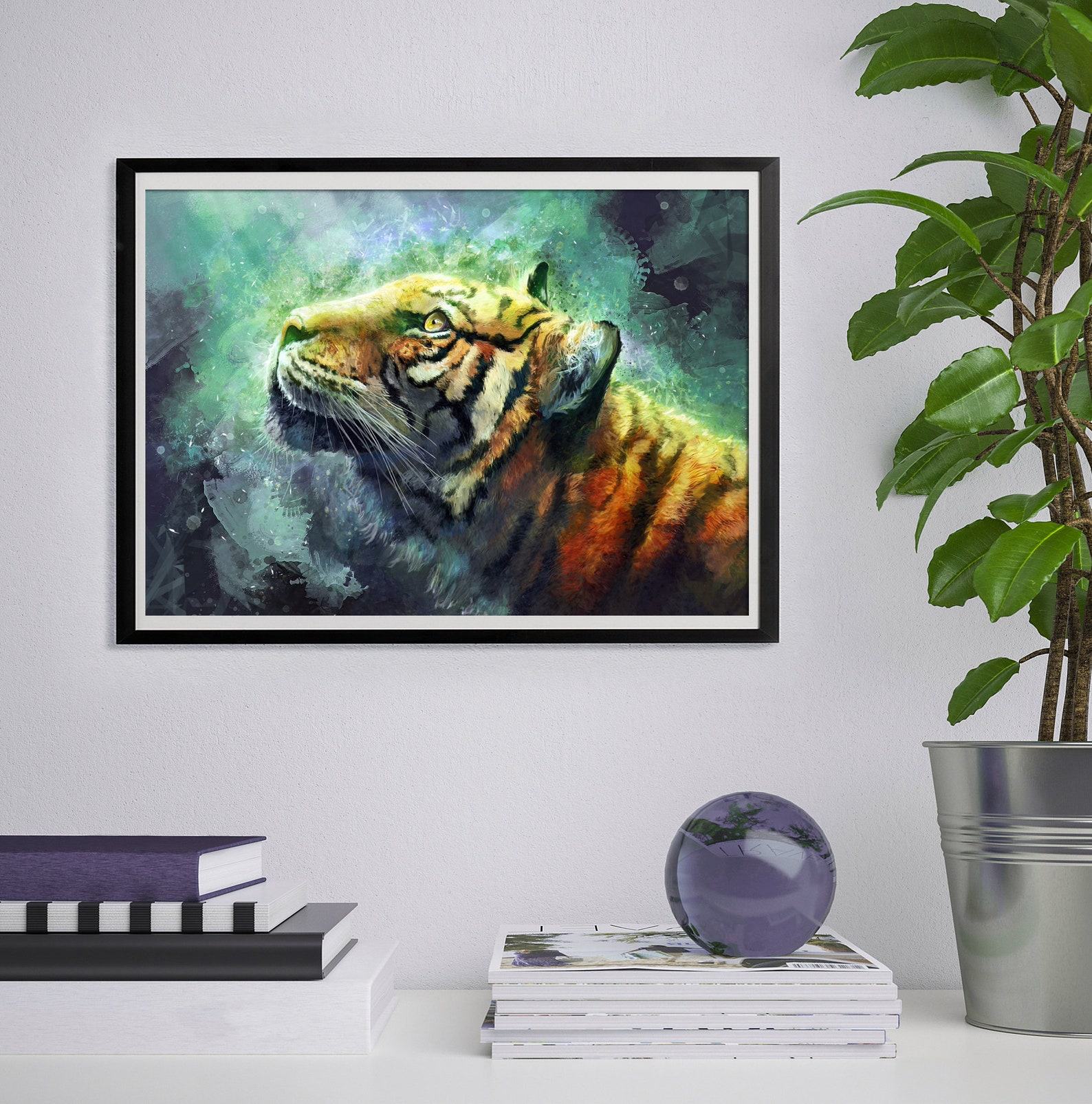 Tiger Print - Tiger Art - Hope - Big Cat Painting - Tiger Picture ...