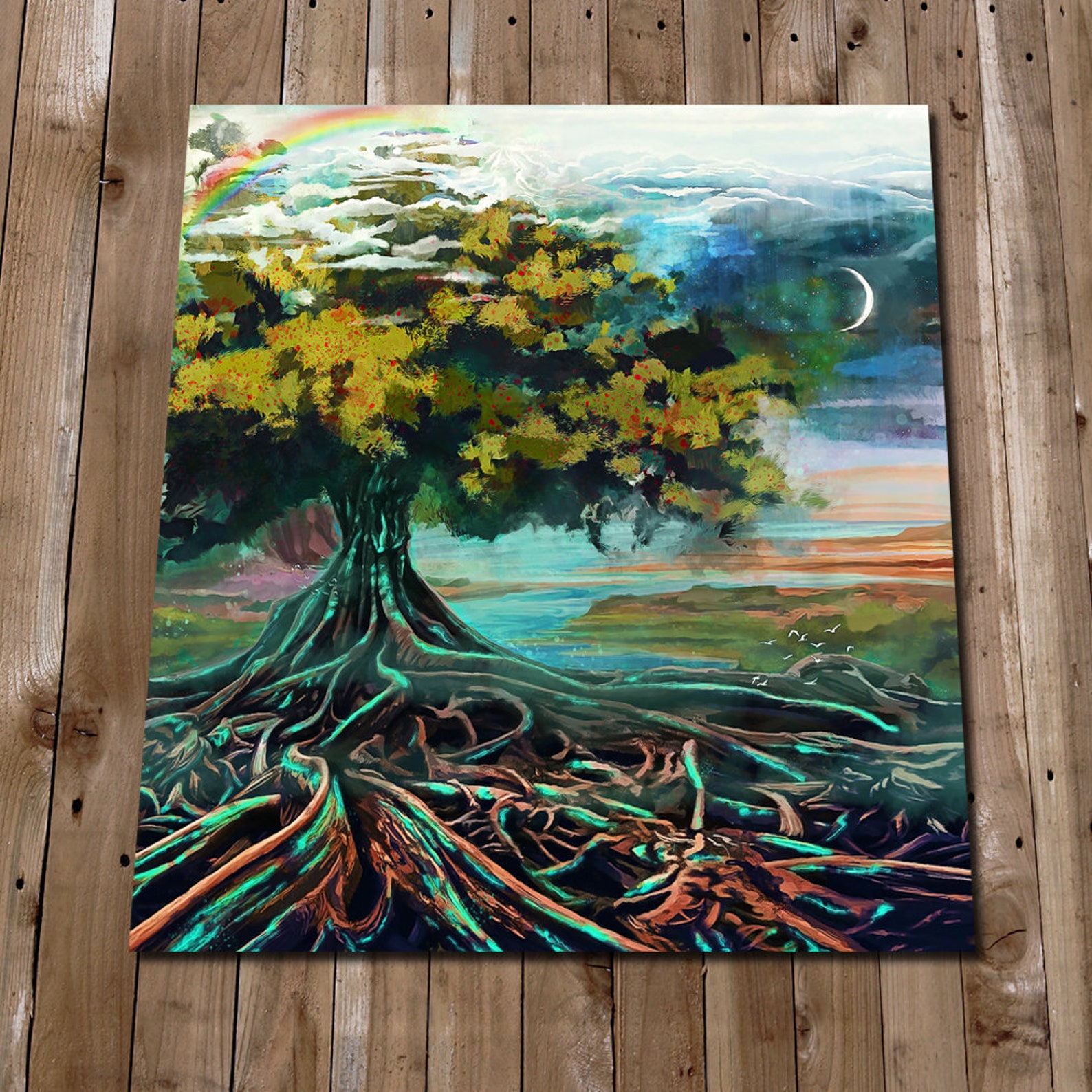 Tree of Life Wall Art Spiritual Art Decor Sacred Tree of - Etsy