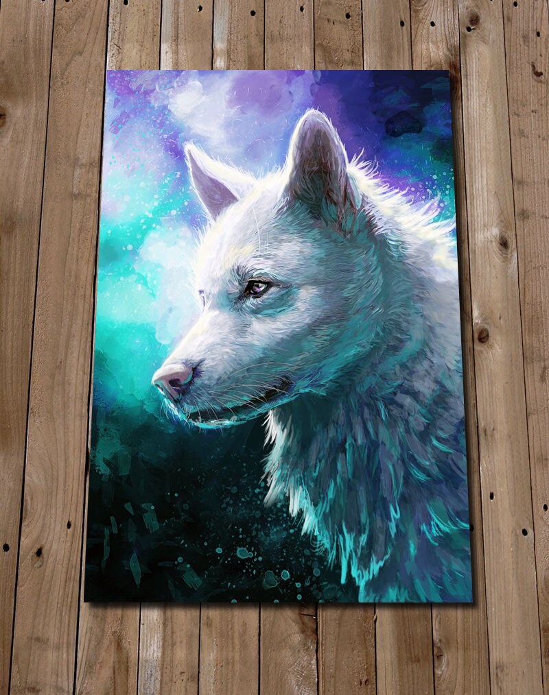 Wolf Gifts Wolf Art Print Wolf Painting Print Wolf Decor | Etsy