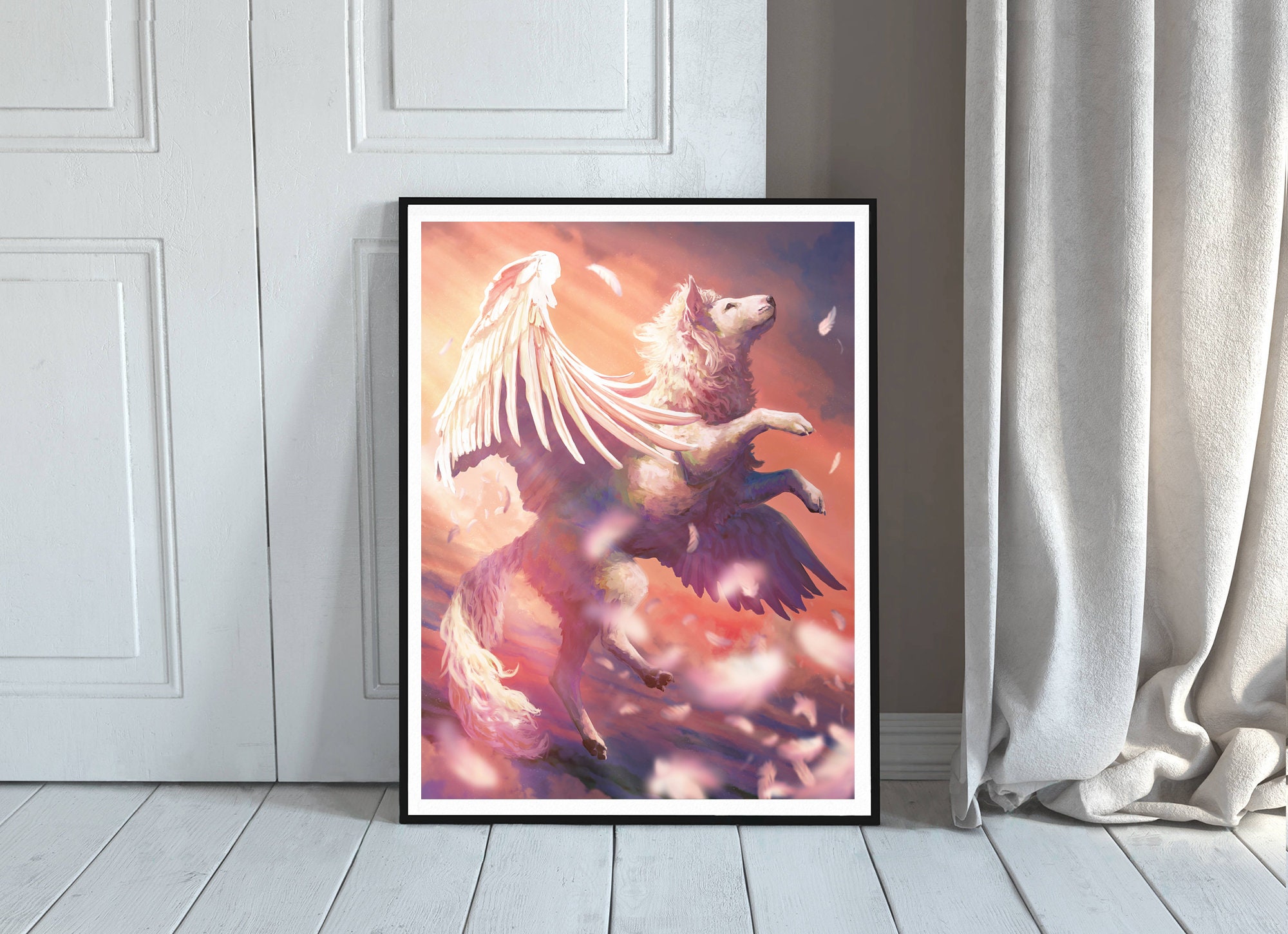 Angelic Fantasy Art Aralez Armenian Mythology | Etsy