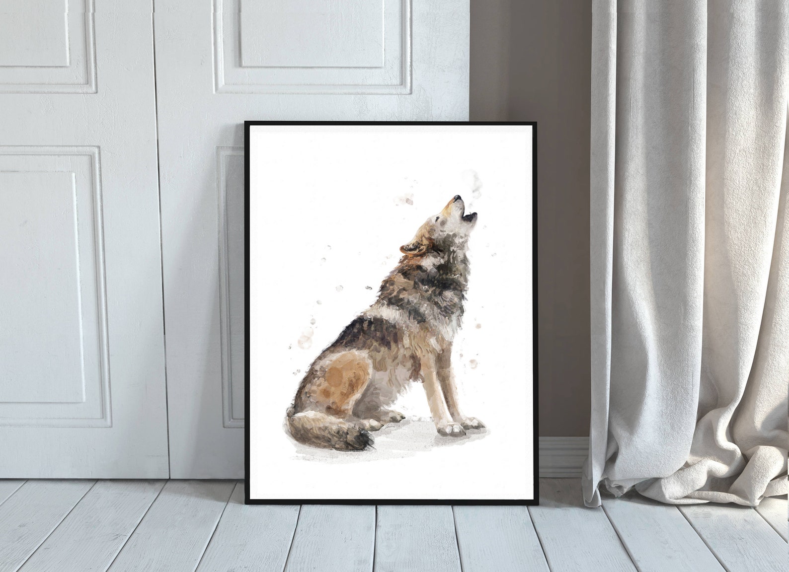 Wolf Print Wolf Watercolor Wolf Art Wolf Painting Wolf | Etsy