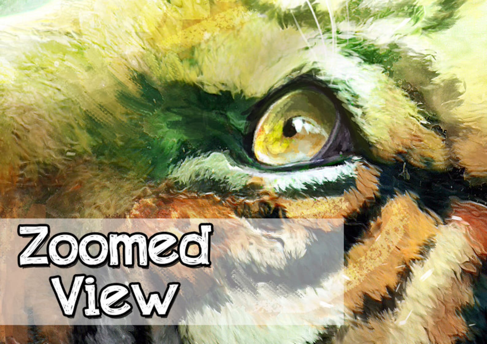 Tiger Print Tiger Art Hope Big Cat Painting Tiger Picture Illustration ...