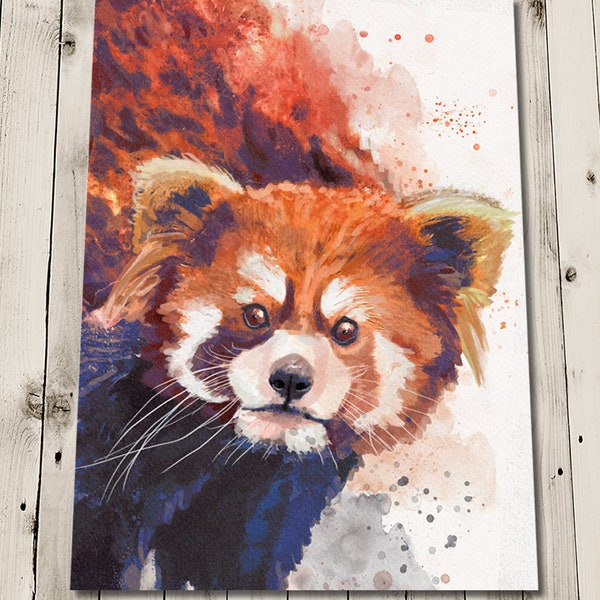 Red Panda Painting - Etsy