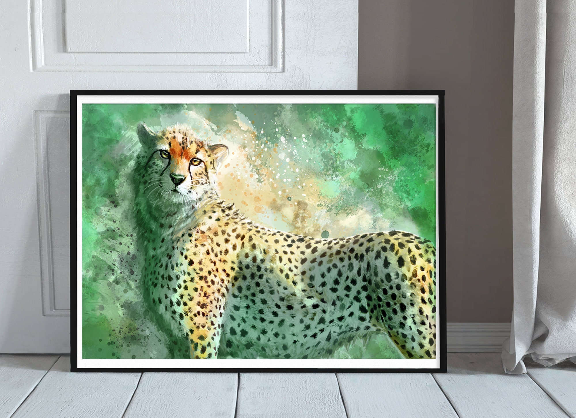 Prints Set of 3 - Big Cat Print Set - Big Cat Art - Wall Art Prints ...