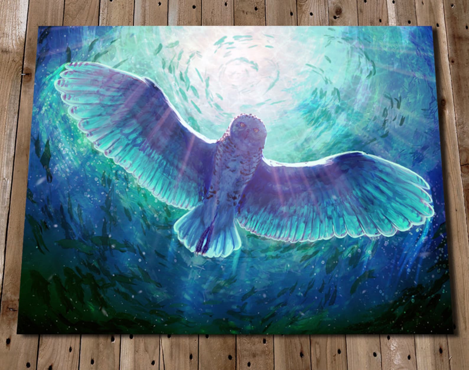 Snowy Owl Art Print Surrealist Art Surrealism White Owl - Etsy UK