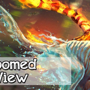 Fantasy Art - Fire and Water Tiger - the Race Art Print - Magical ...