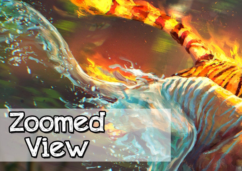 Fantasy Art Fire and Water Tiger the Race Art Print - Etsy