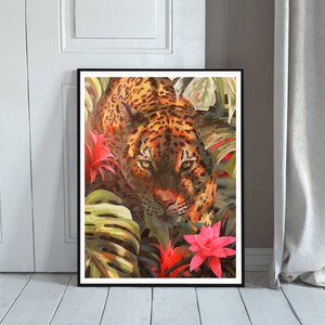 Safari Animal Prints - Jaguar Wall Art Painting - Jungle Illustration ...