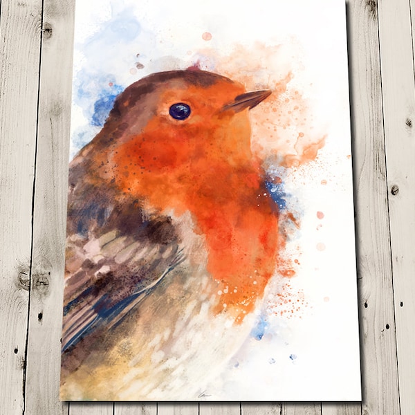 Robin Watercolour - Etsy UK