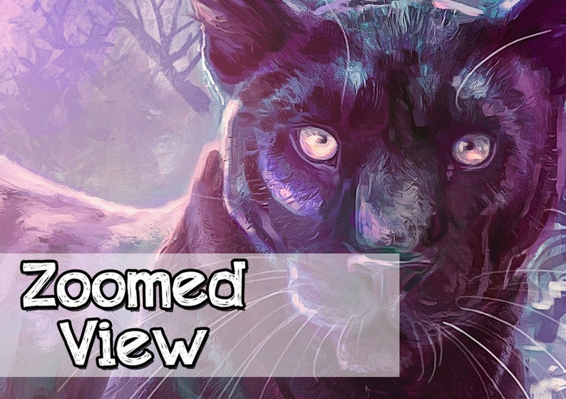 Panther Art Print - Big Cat Illustration - Black Cat - Jungle ...