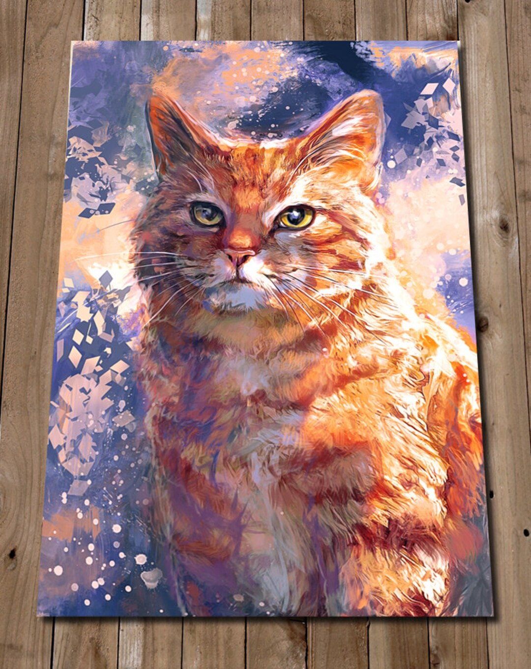 Ginger Tabby Art Print - Orange Tabby Cat - Marmalade Cat Wall Art ...