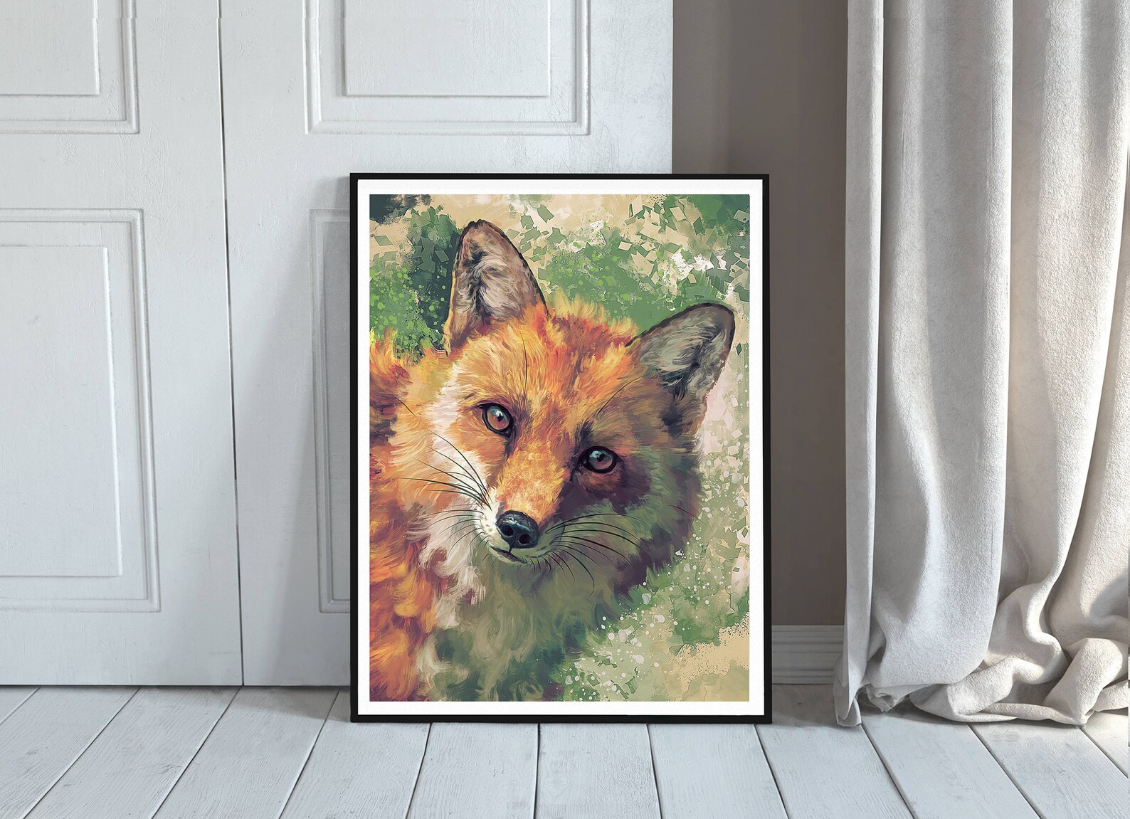 Fox Art Print - Fox Gifts - Wildlife Animal Painting - Woodland ...