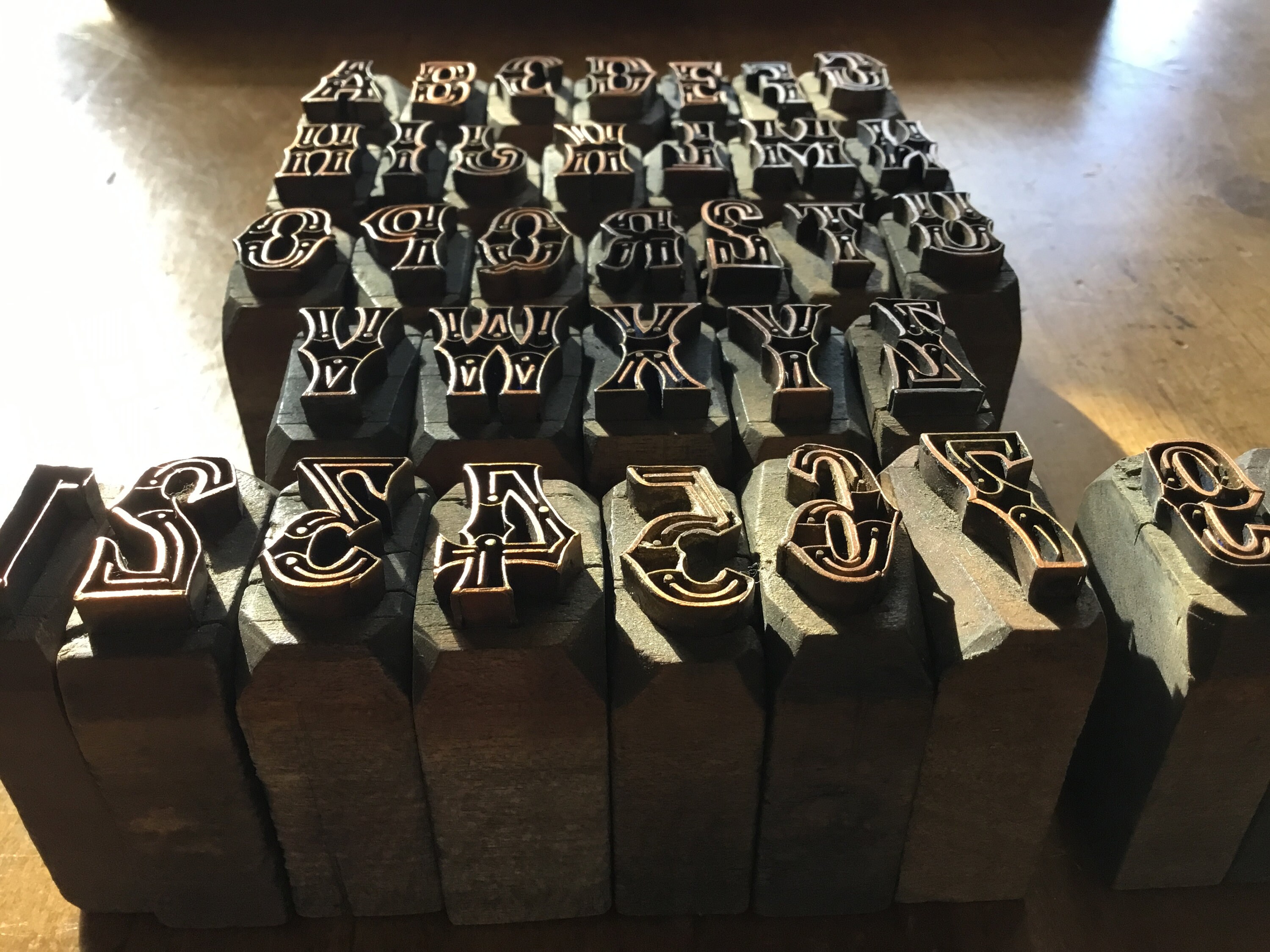Victorian Copper Typeset Stamp Blocks Letters & Numbers - Etsy