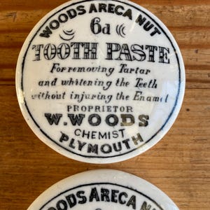 2 Antique Woods Tooth Paste Pot Lids - Etsy