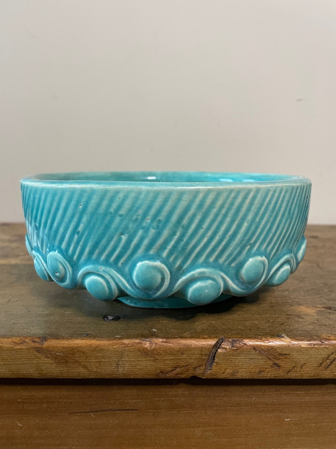 Mccoy Pottery Aqua Planter Bulb Bowl - Etsy