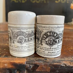 Antique La Reine Ointment Pots With Lids - Etsy