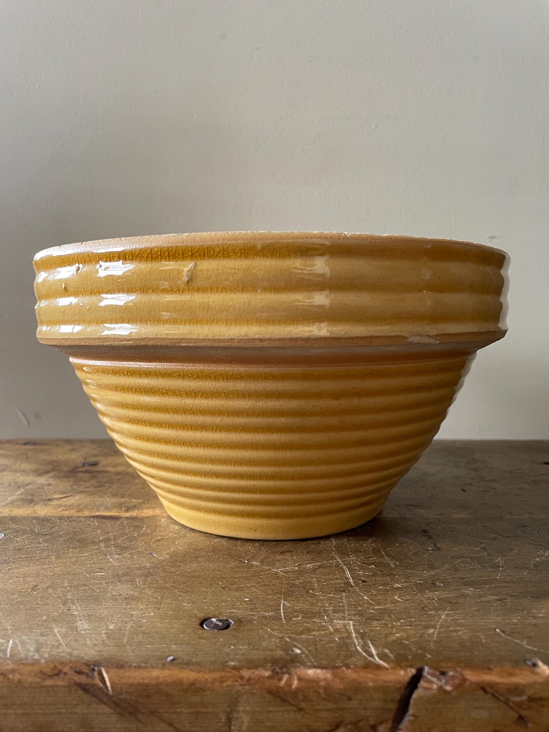 Mccoy Pottery Beehive Bowl Yellow - Etsy