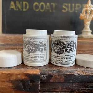 Antique La Reine Ointment Pots With Lids - Etsy