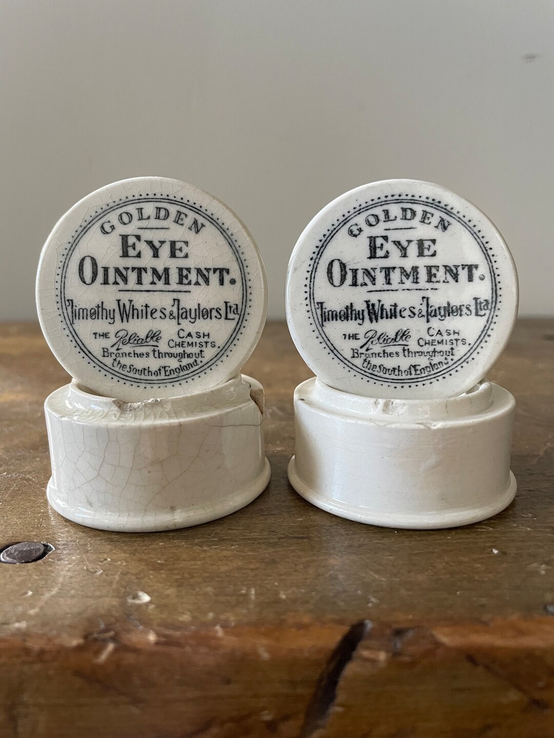 Antique Eye Ointment Pot Timothy White Chemists - Etsy