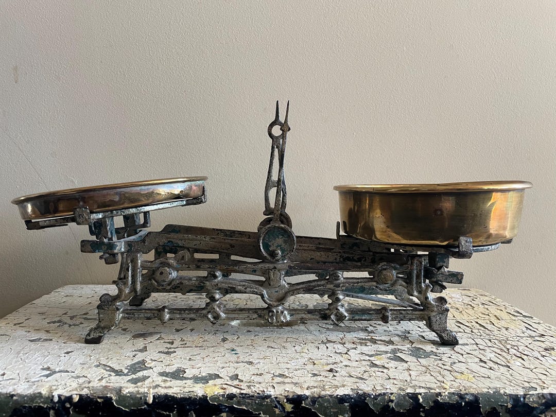 Antique French Balance Scale Cast Iron - Etsy